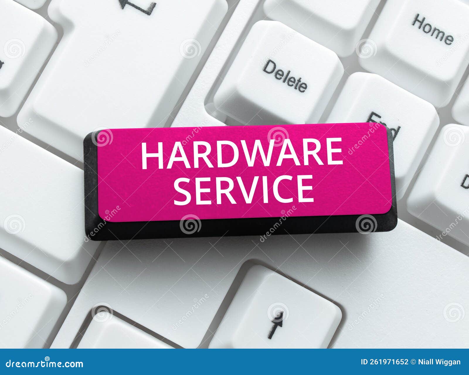Sign Displaying Hardware Service. Business Showcase Act of Supporting ...