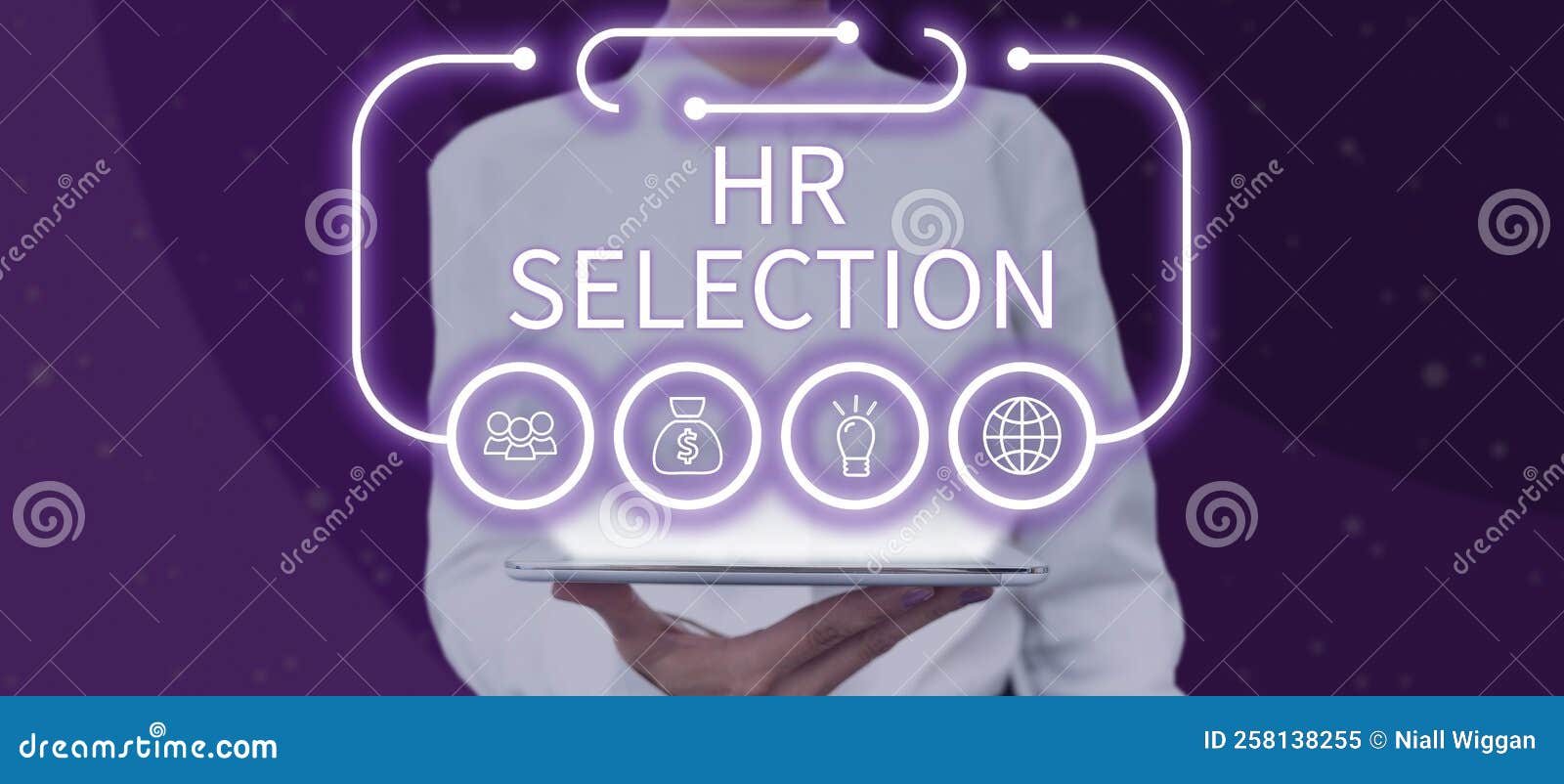 Sign Displaying Hr Selection. Internet Concept Process and Approached ...