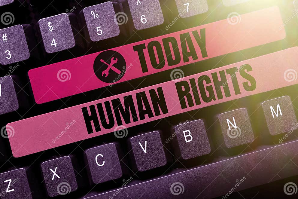 Sign Displaying Human Rights Conceptual Photo Moral Principles
