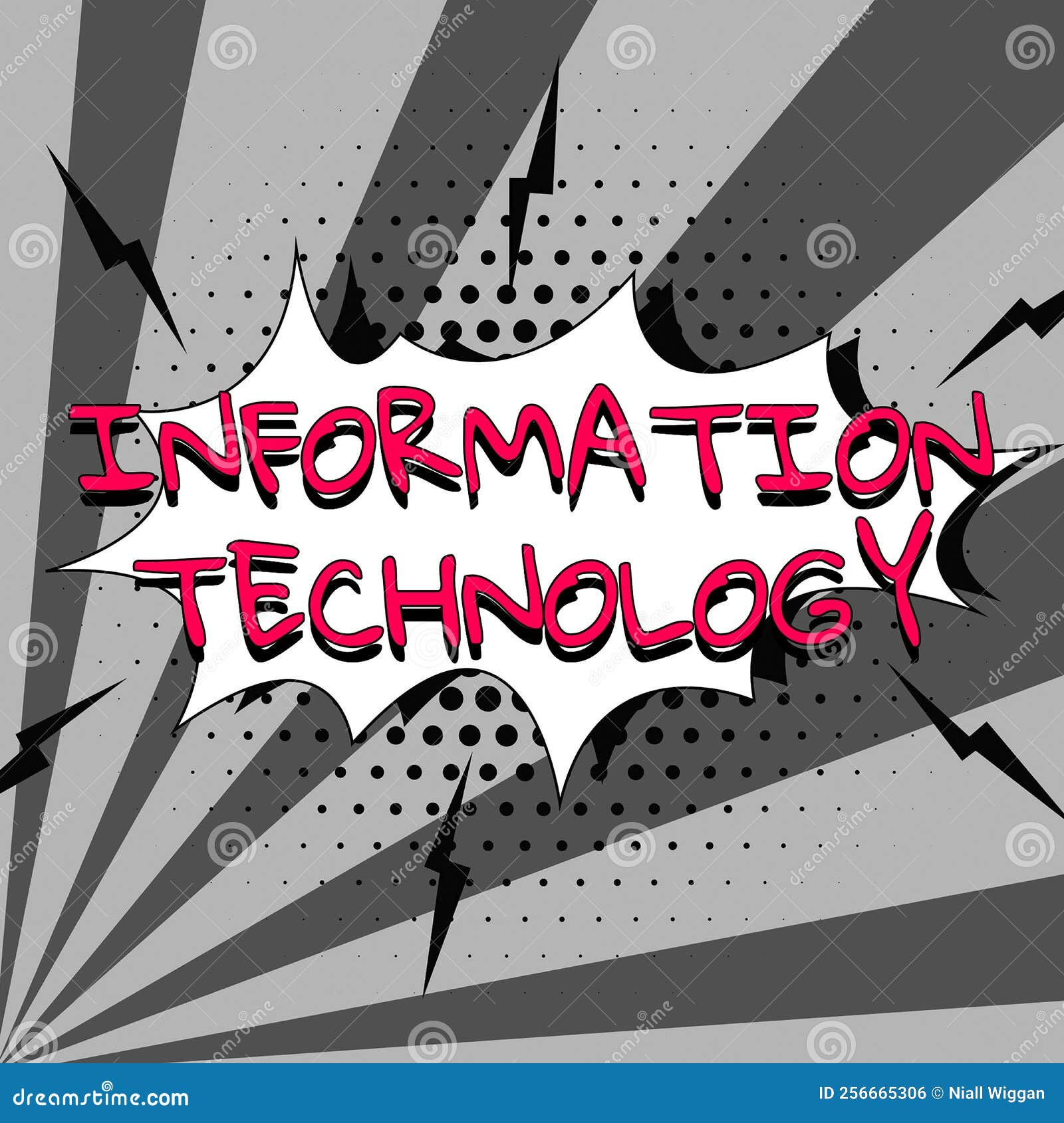 Text Caption Presenting Information Technology. Business Concept Use ...