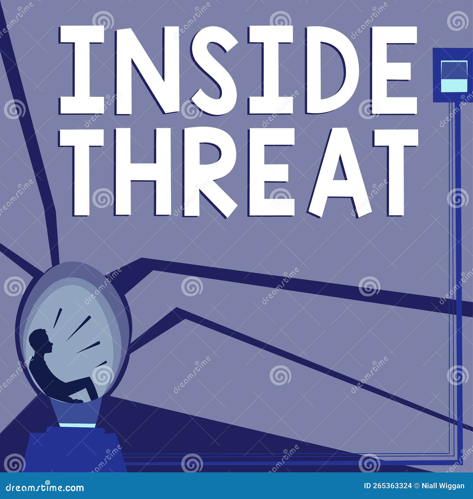 Sign Displaying Inside Threat. Internet Concept Information that only ...