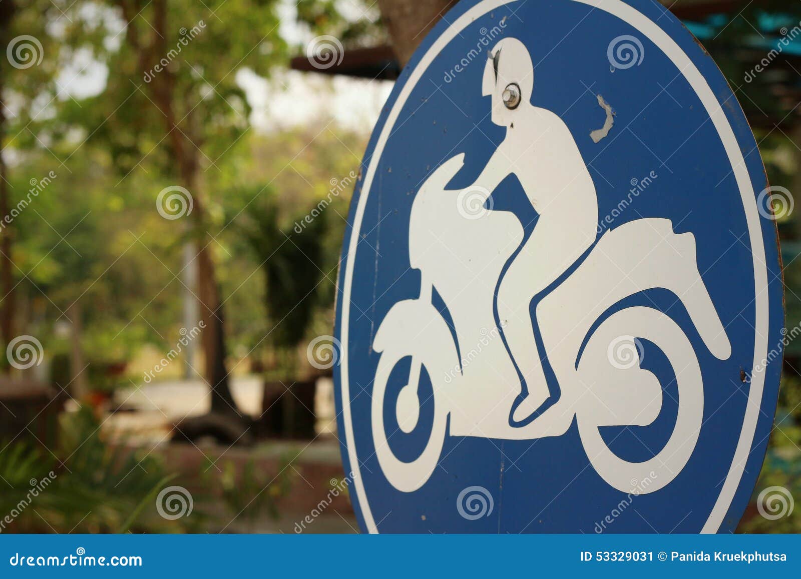 Sign Displaying the International Symbol for a Motorcycle Stock Image ...