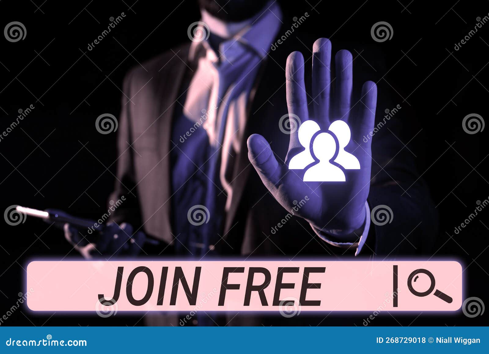 Sign Displaying Join Free. Business Idea the Act or an Instance of ...