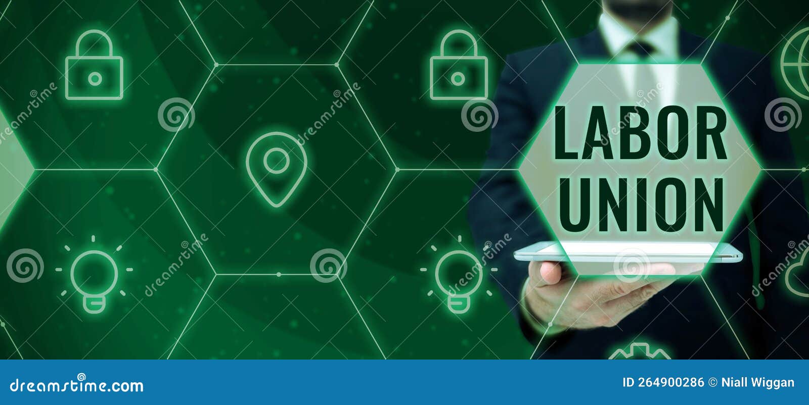 Sign Displaying Labor Union. Concept Meaning Rules Relating To Rights ...