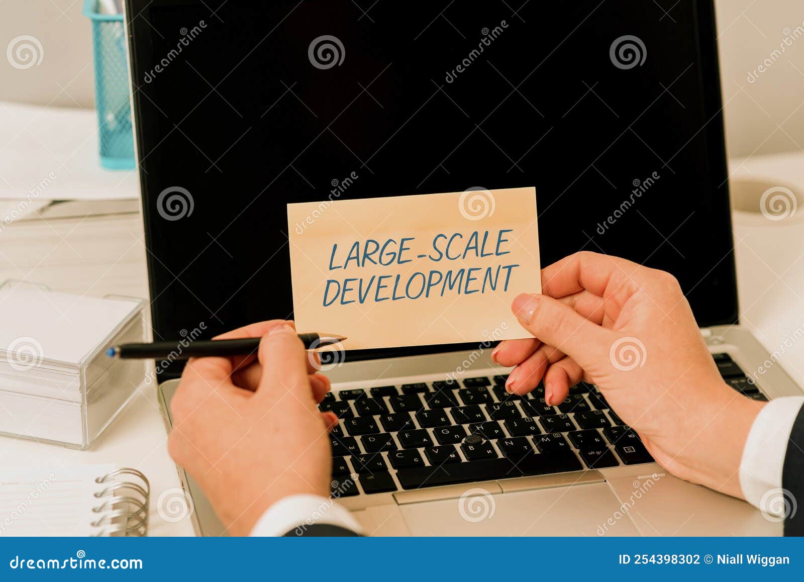 Sign Displaying Large Scale Development. Business Concept Develop on an ...