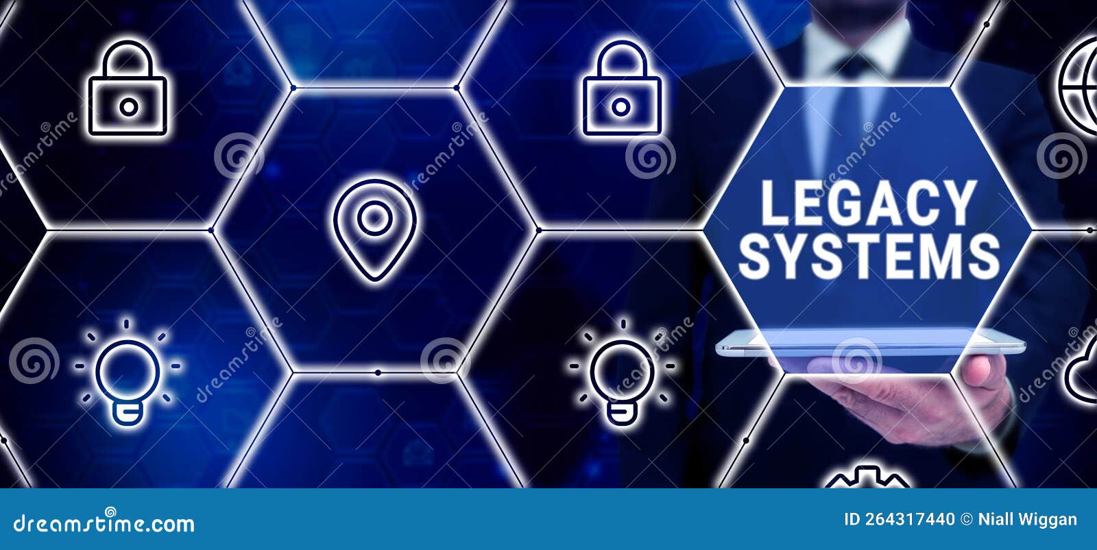 Sign Displaying Legacy Systems. Business Idea Old Method Technology ...