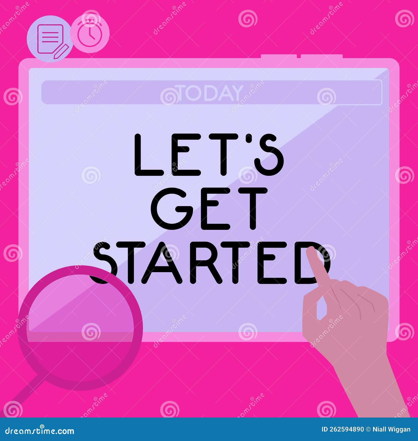Sign Displaying Let& X27;s Get Started. Concept Meaning To Begin Doing ...