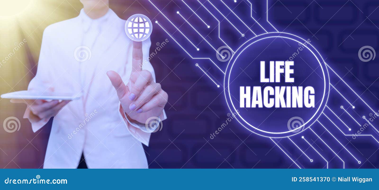 Sign Displaying Life Hacking. Internet Concept Simple and Clever ...