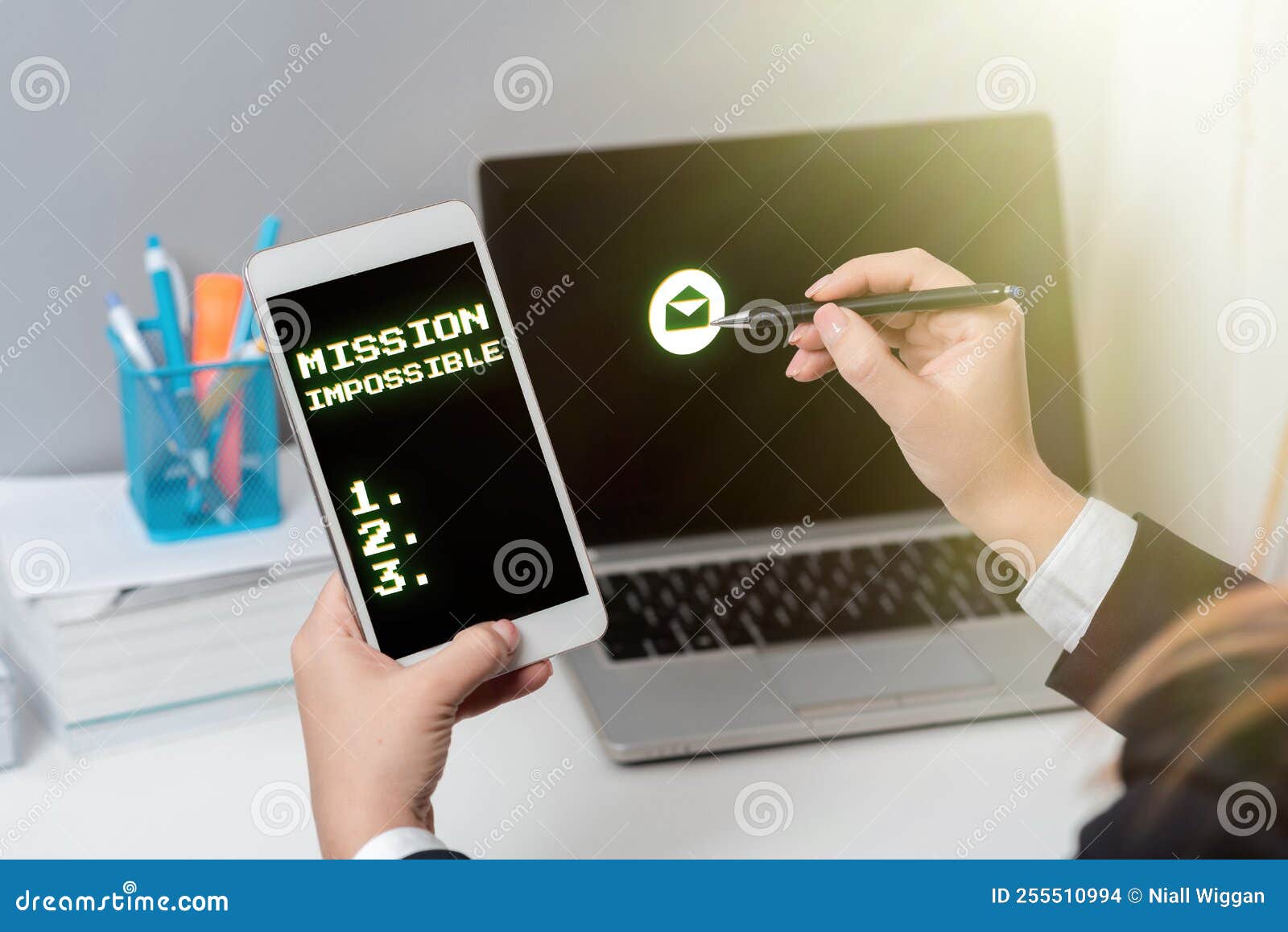 Sign Displaying Mission ImpossibleDifficult Dangerous Assignment ...