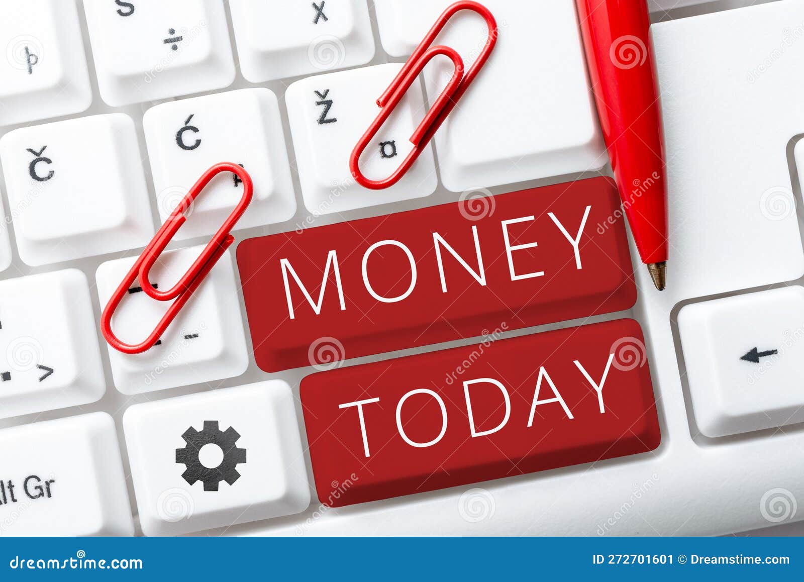 Sign Displaying Money. Business Concept a Current Medium of Exchange in ...