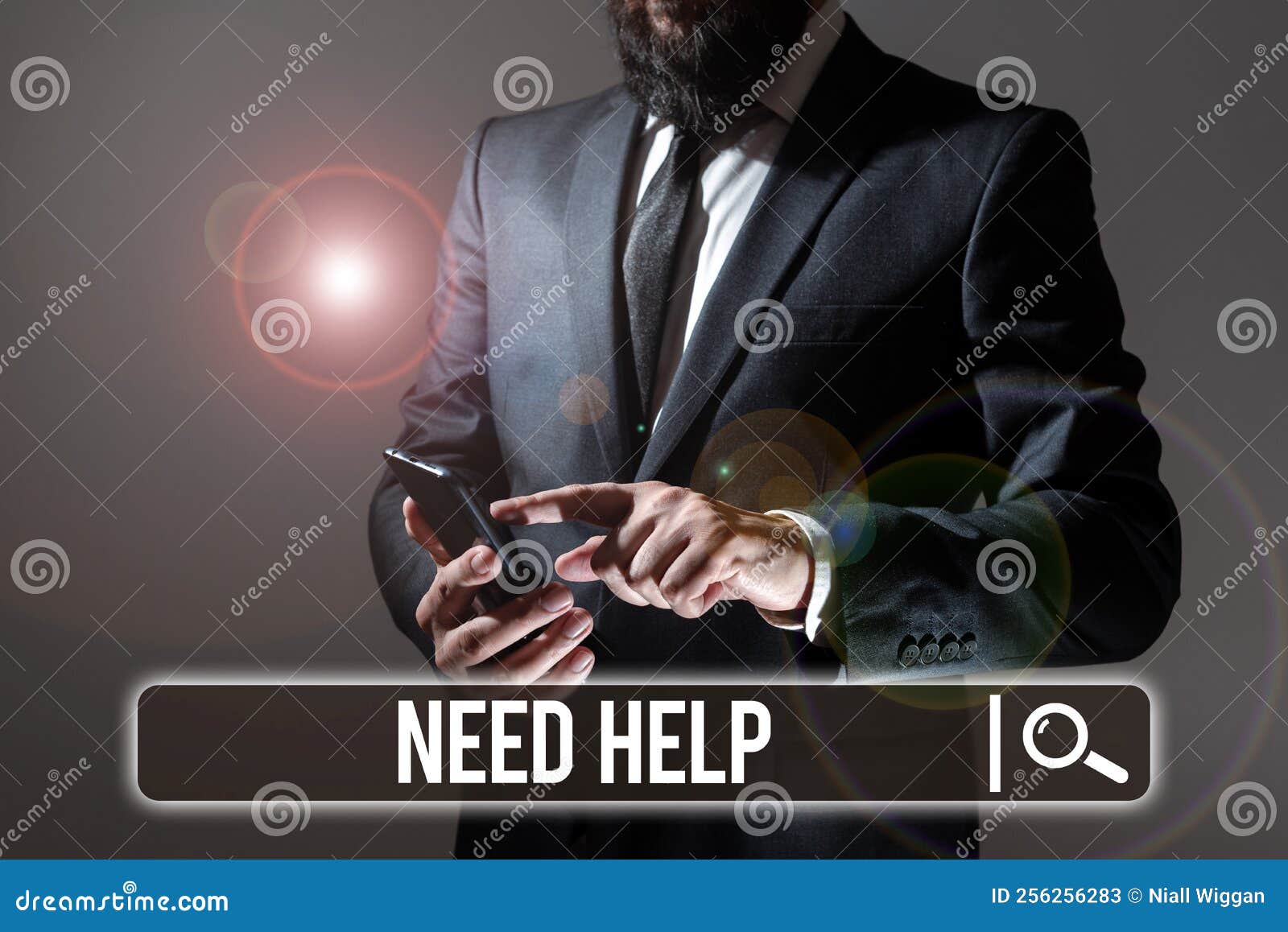 Sign Displaying Need Help. Business Approach when Someone is Under ...