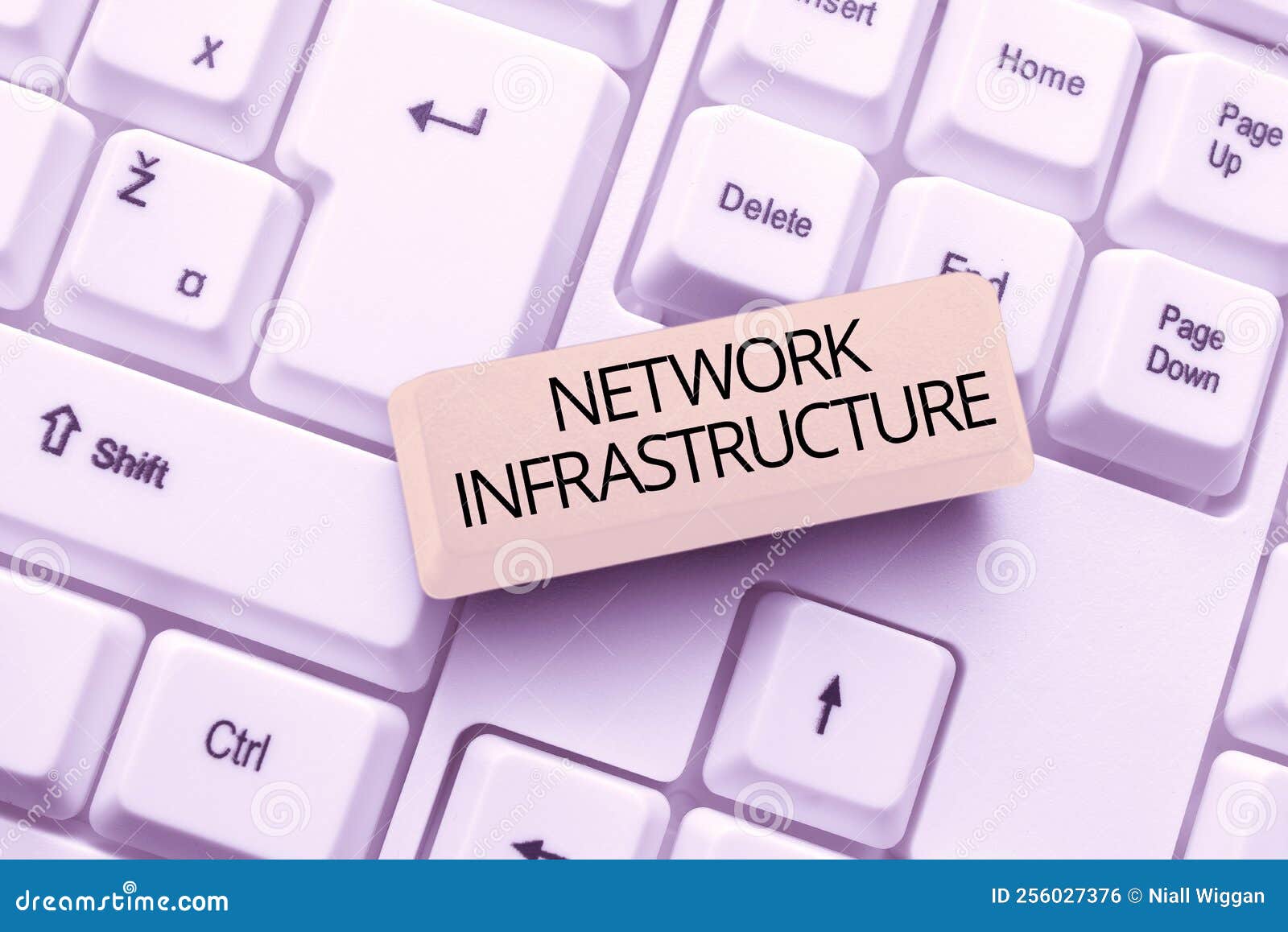 Text Caption Presenting Network Infrastructure. Word Written on ...