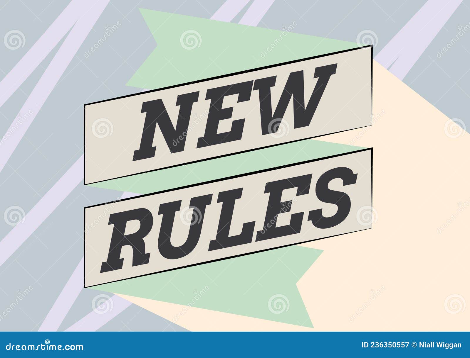 Sign Displaying New Rules. Word for Recently One of a Set of Explicit ...