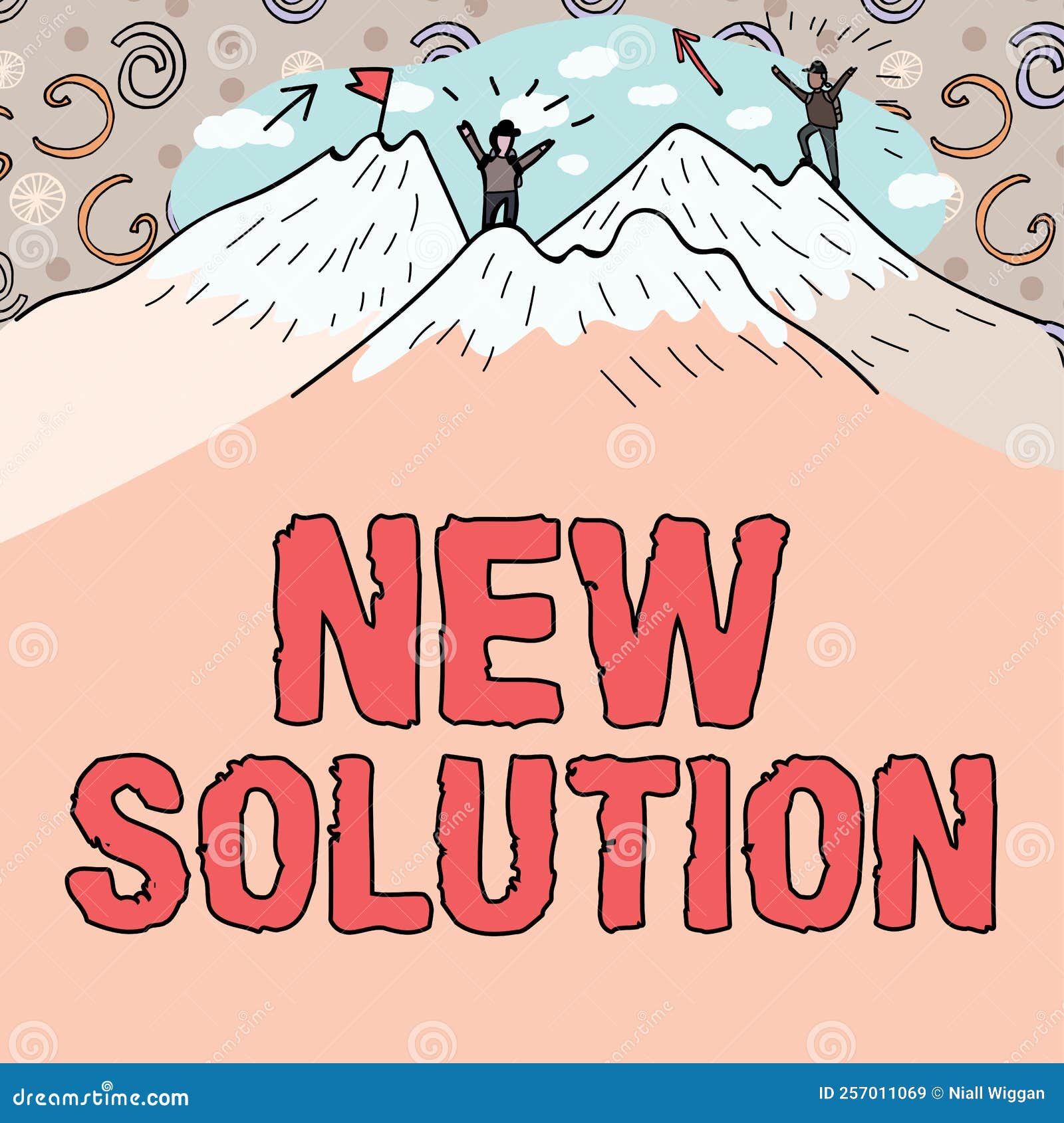 Sign Displaying New Solution. Business Overview Modern Innovation ...