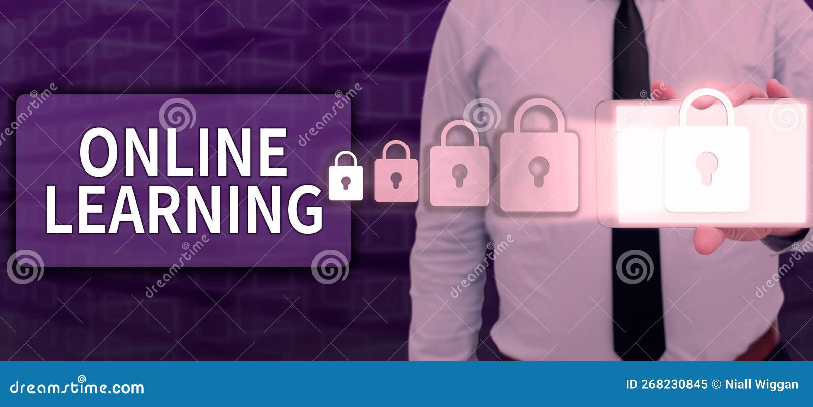 Sign Displaying Online Learning. Business Concept Larning with the ...