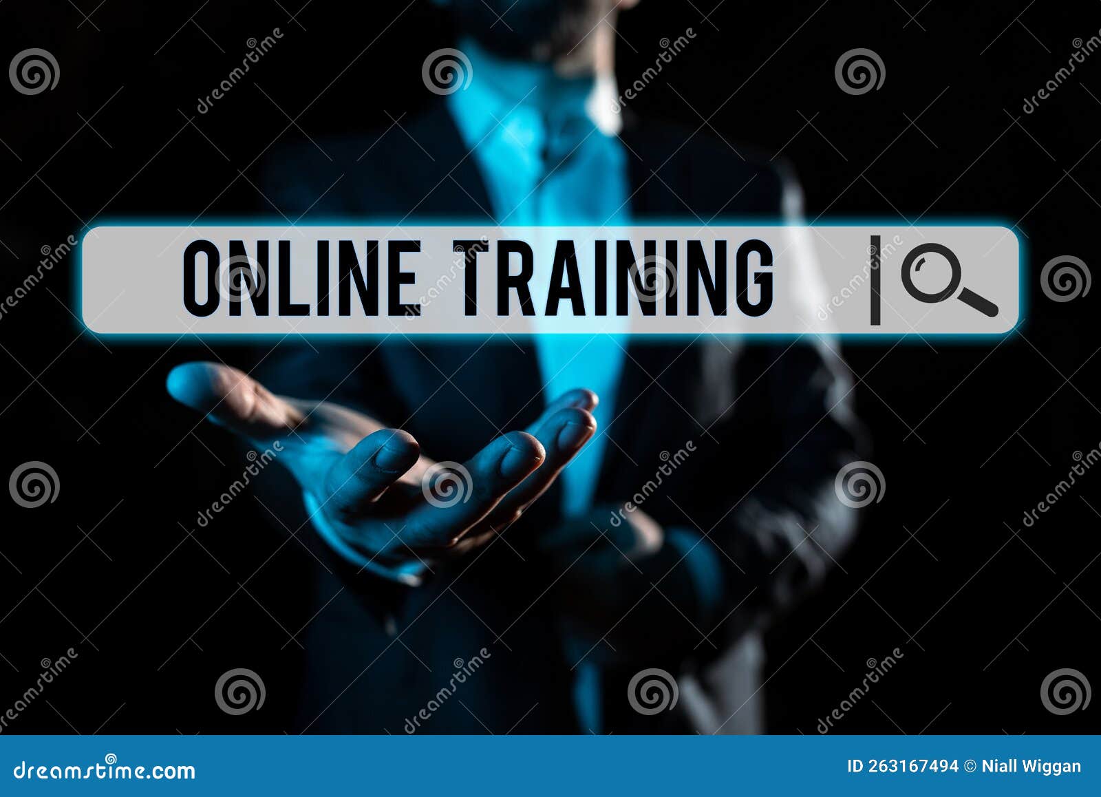 Sign Displaying Online Training. Business Concept Computer Based ...