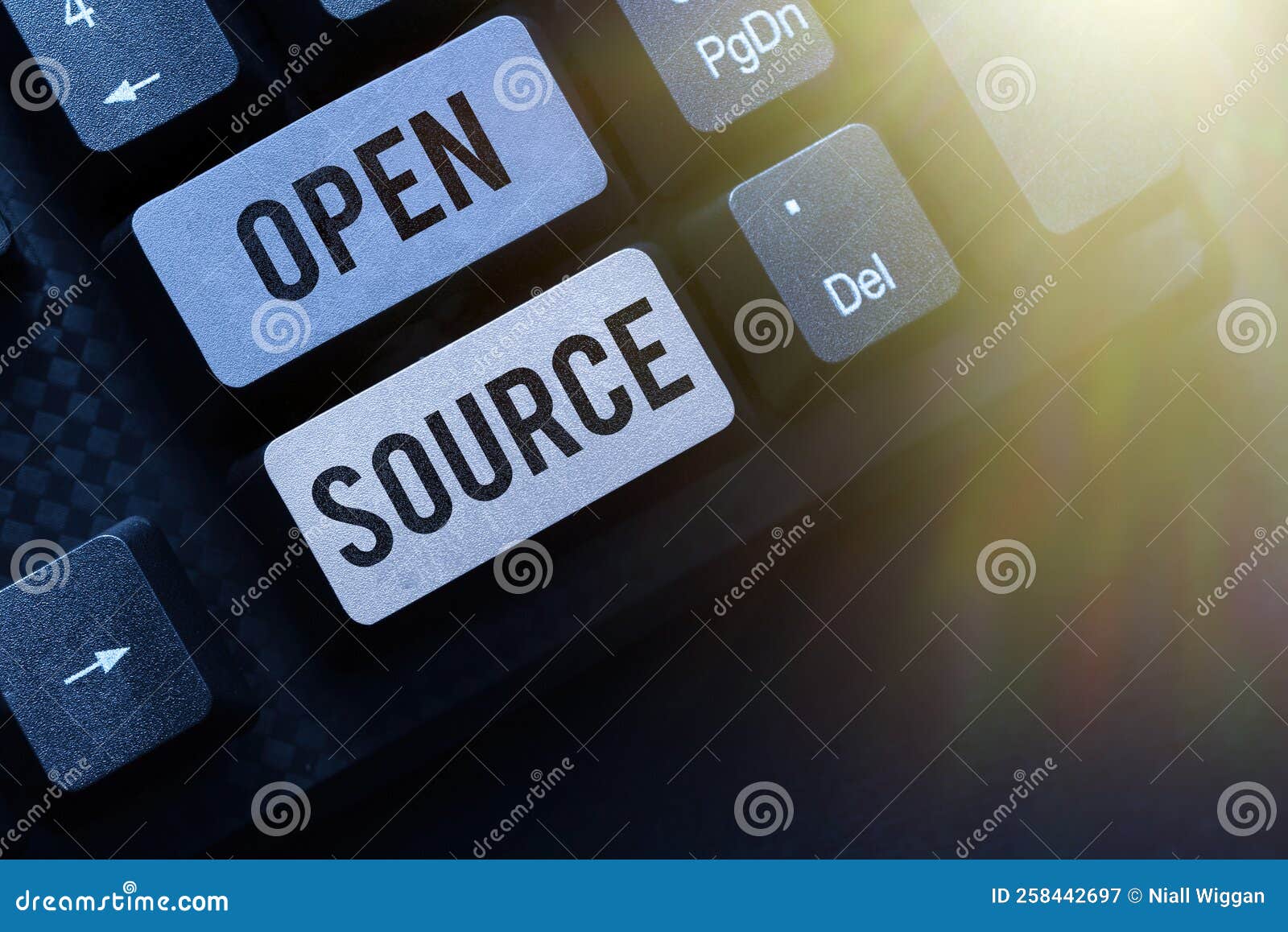 Sign Displaying Open Source. Business Overview Contains the Source Code that Can Be Modified and ...