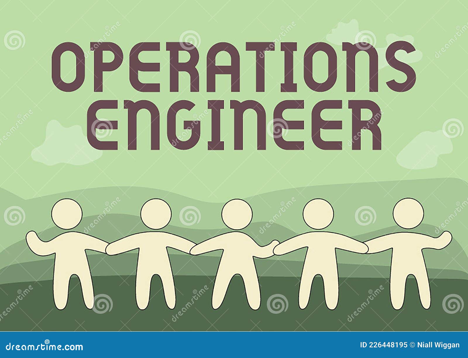 Sign Displaying Operations Engineer. Word for Analyze and Design ...