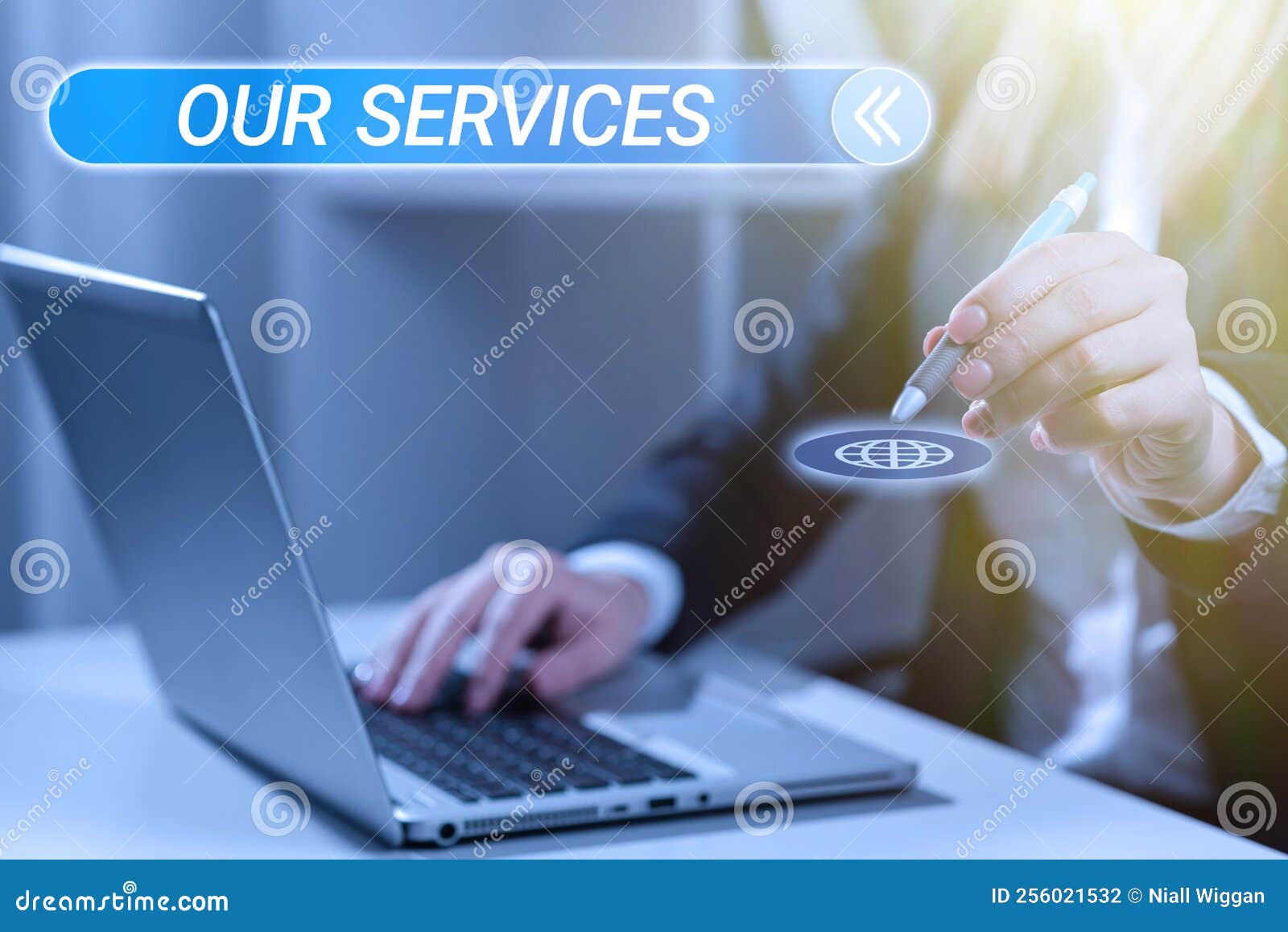 Sign Displaying Our Services. Business Concept the Occupation or ...