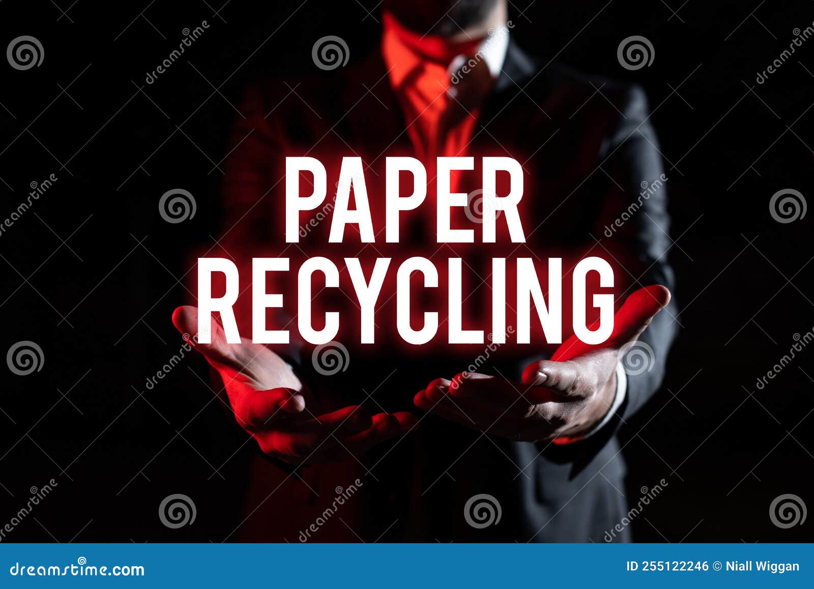 Sign Displaying Paper RecyclingUsing the Waste Papers in a New Way by ...