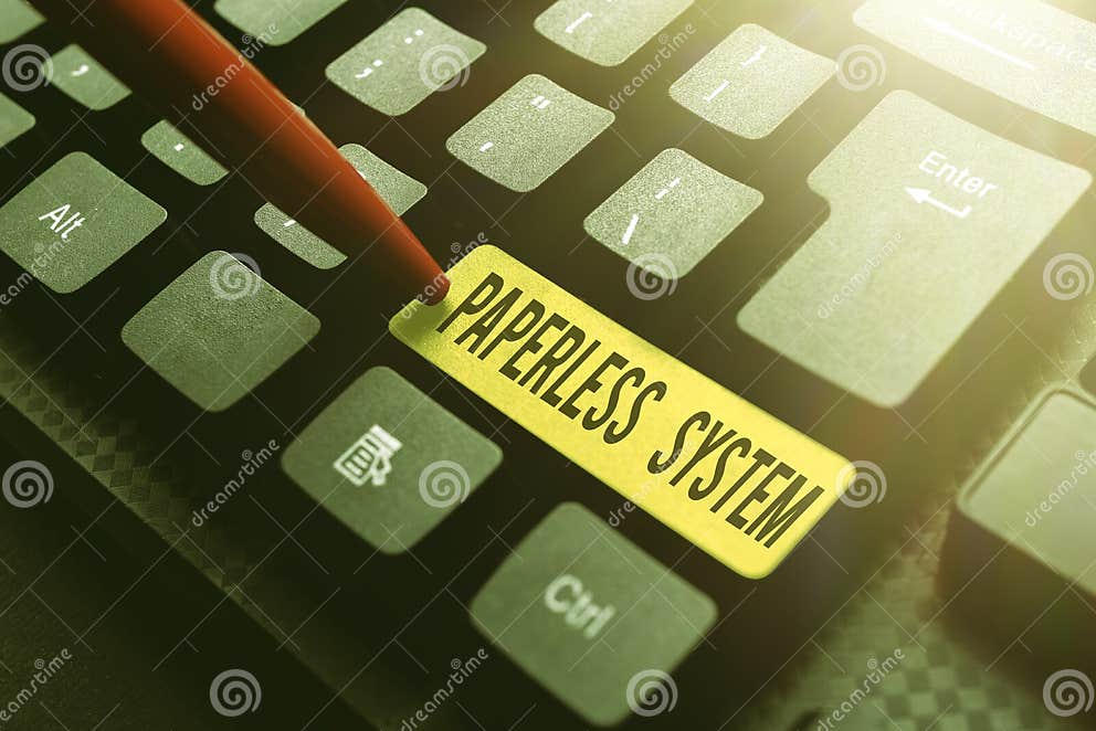 Sign Displaying Paperless System. Word for Storage or Communication of ... Sign Displaying Paperless System. Word for Storage or Communication of ...