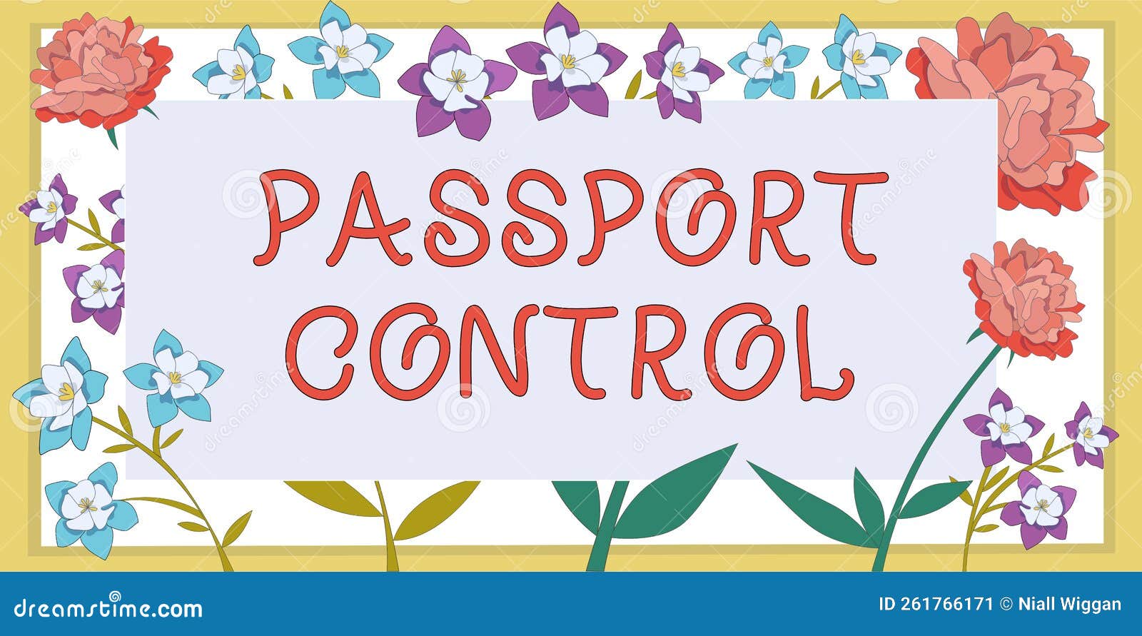 Sign Displaying Passport Control. Word Written on the Area in an ... Sign Displaying Passport Control. Word Written on the Area in an ...