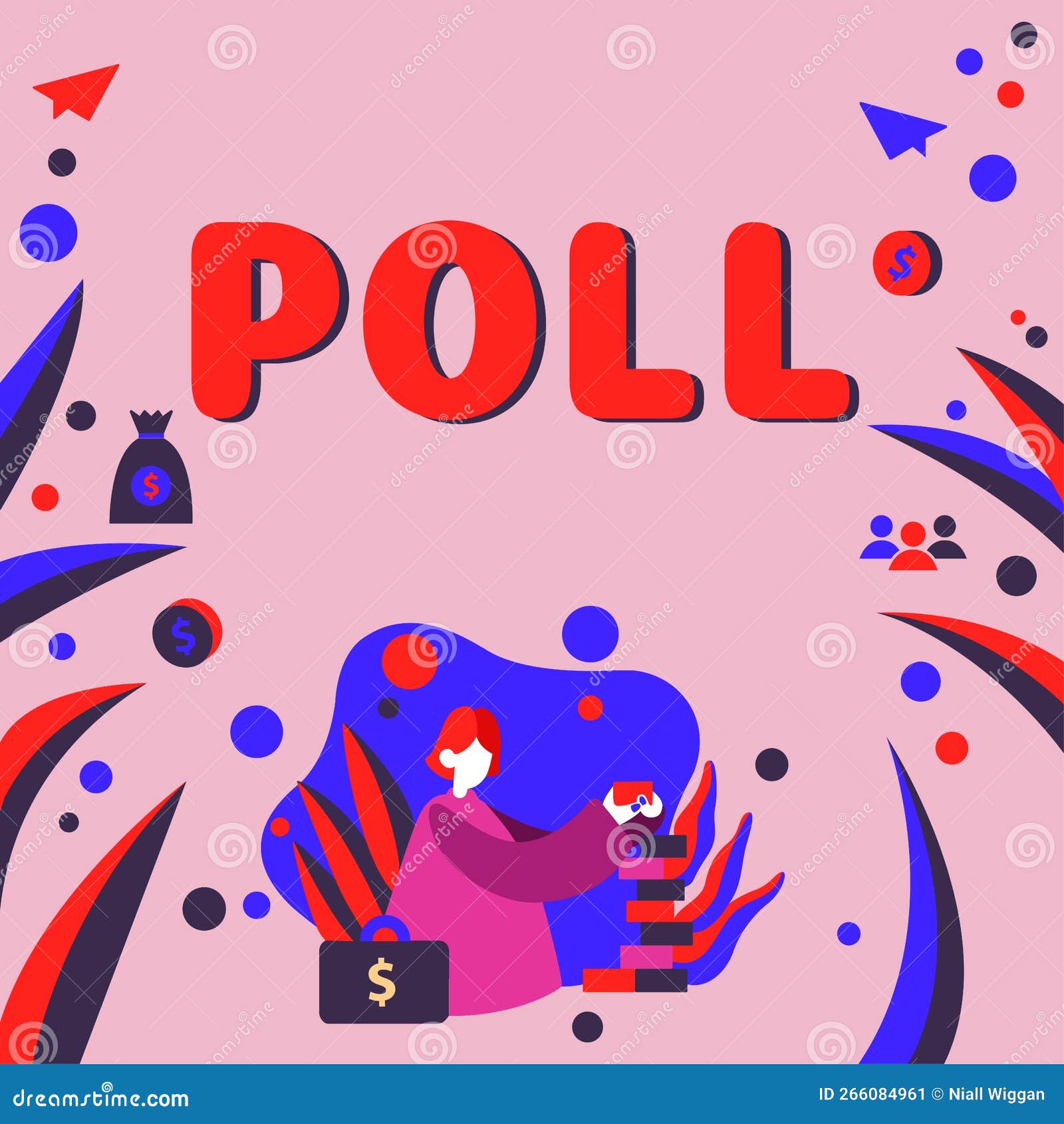 Sign Displaying Poll. Conceptual Photo Record of the Number of Votes ...