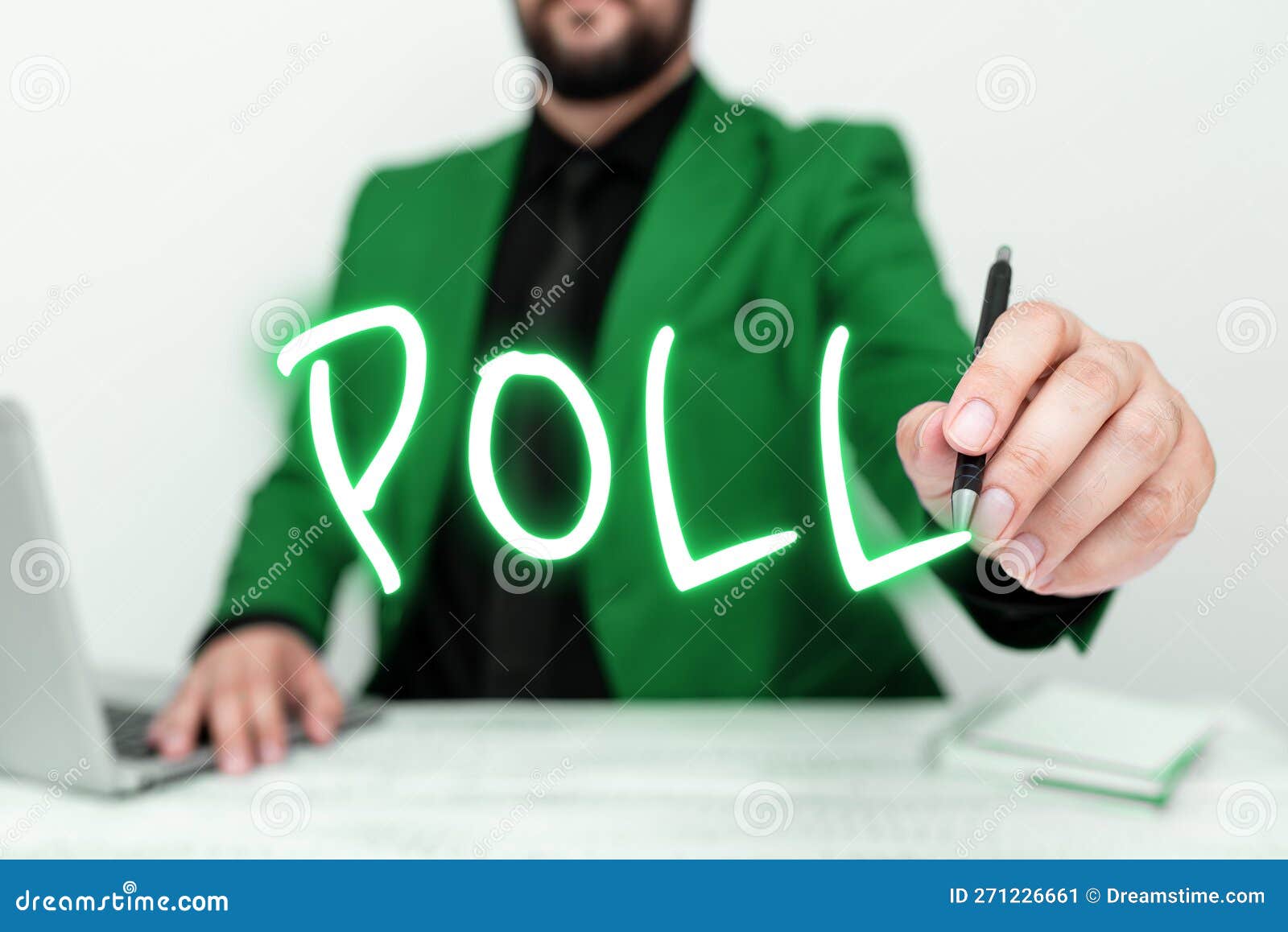 Sign Displaying Poll. Internet Concept Record of the Number of Votes ...