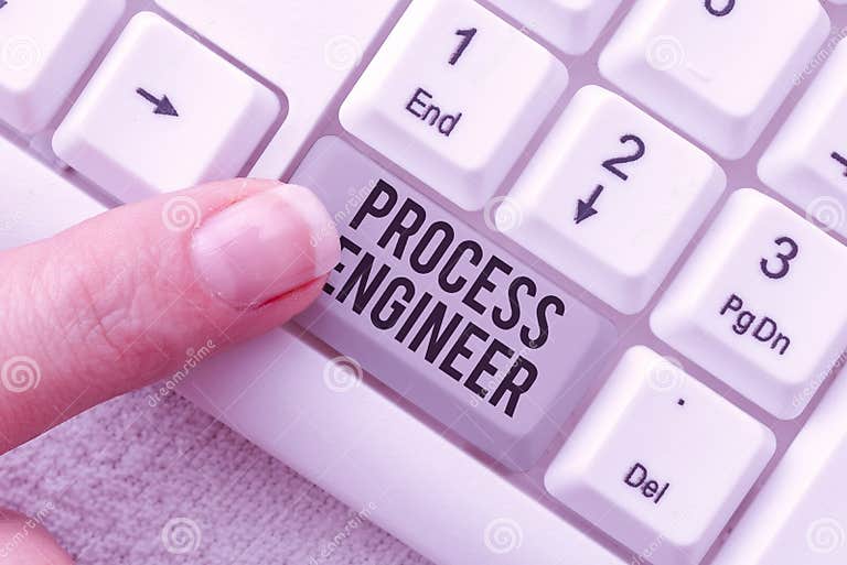 Sign Displaying Process Engineer. Word for Responsible for Developing ...