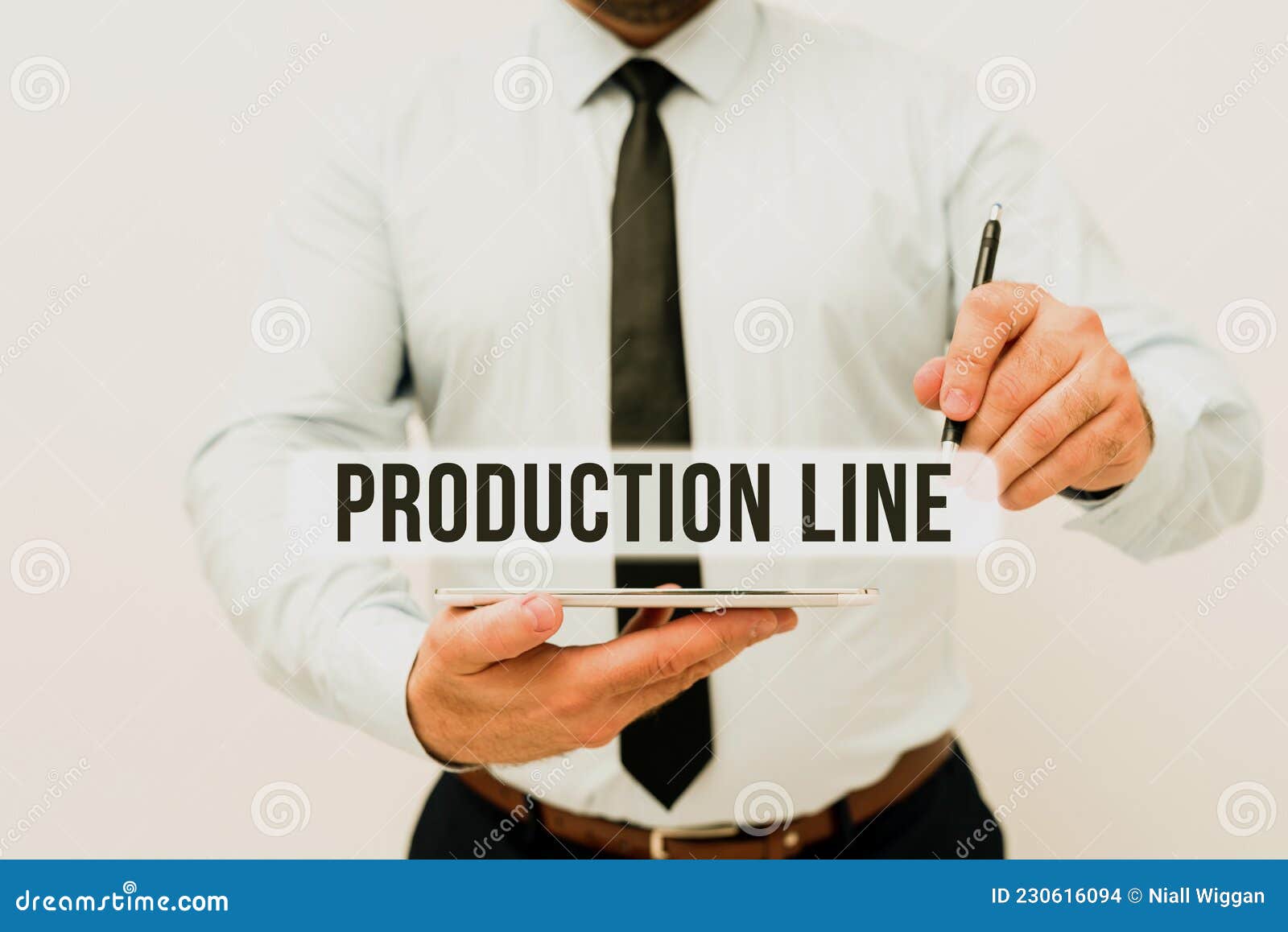 Text Showing Inspiration Production Line. Business Showcase Set of ...