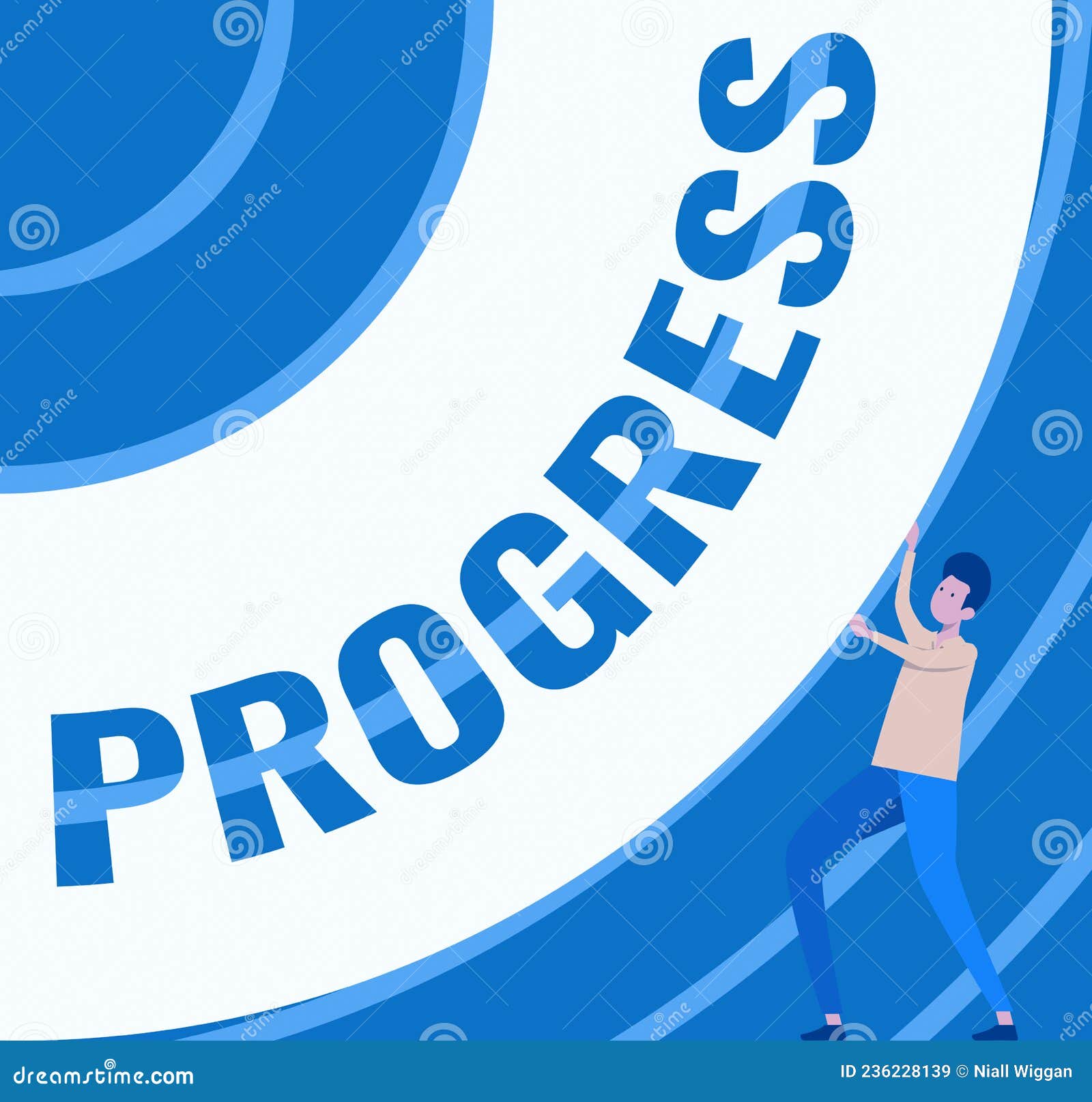 Text Showing Inspiration Progress. Business Concept Development Towards ...