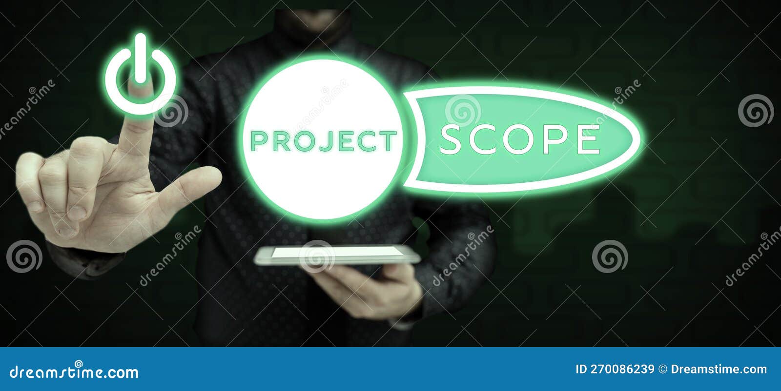 Sign Displaying Project Scope. Word Written on Evaluation of Work ...