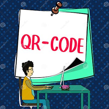 Sign Displaying Qr Code. Business Overview the Trademark for a Type of ...