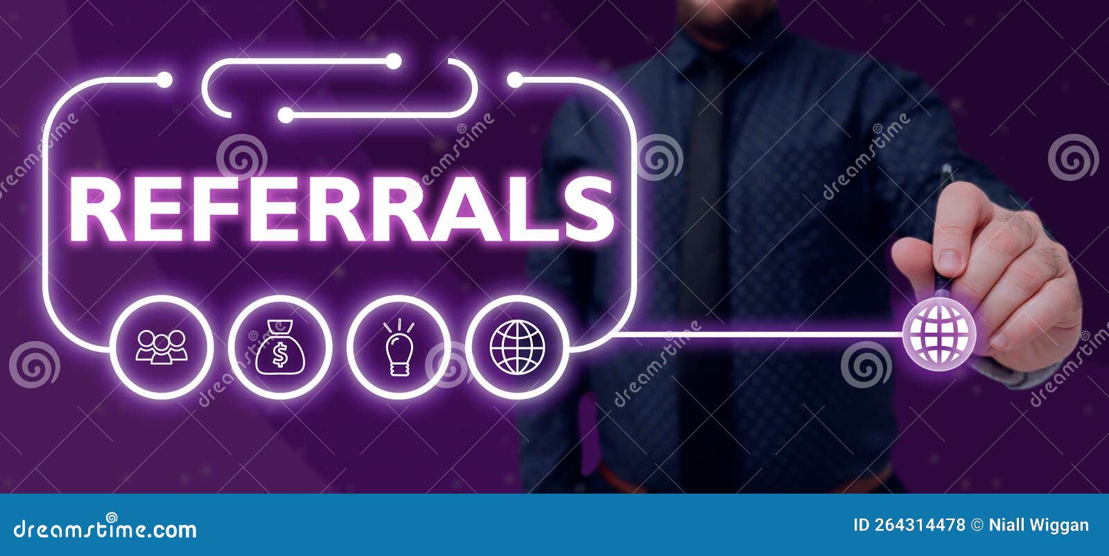 Sign Displaying Referrals. Business Approach Act of Referring Someone ... Sign Displaying Referrals. Business Approach Act of Referring Someone ...
