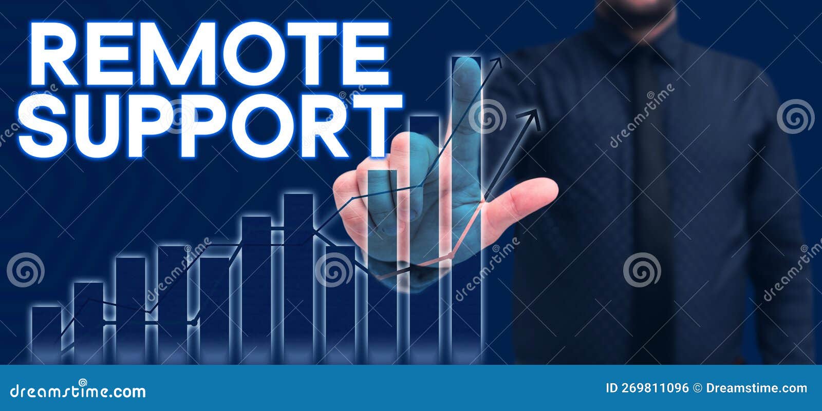 Sign Displaying Remote Support. Internet Concept Help End-users To ...