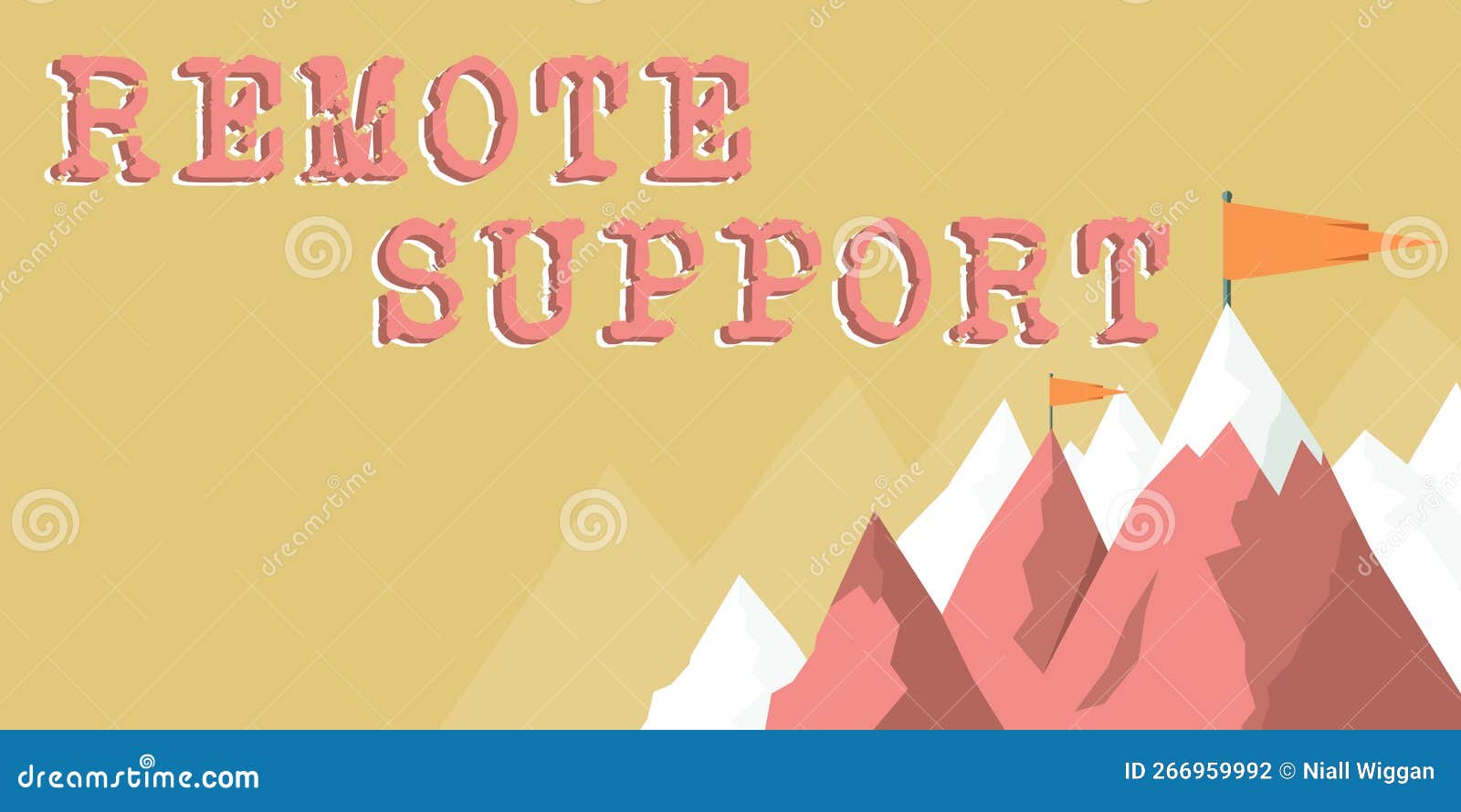 Sign Displaying Remote Support. Word for Help End-users To Solve ...