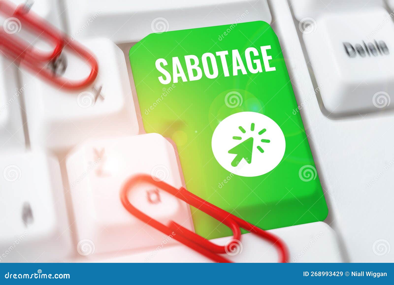 Sign Displaying Sabotage. Word Written on Destruction of an Employer S ...