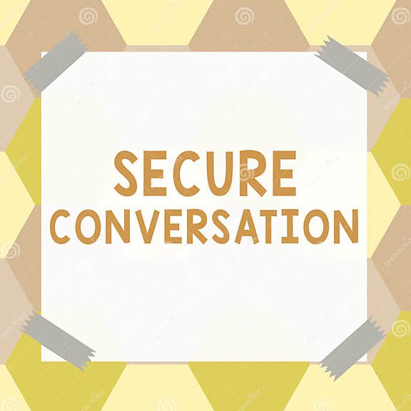 Text Caption Presenting Secure Conversation. Business Concept Secured ...