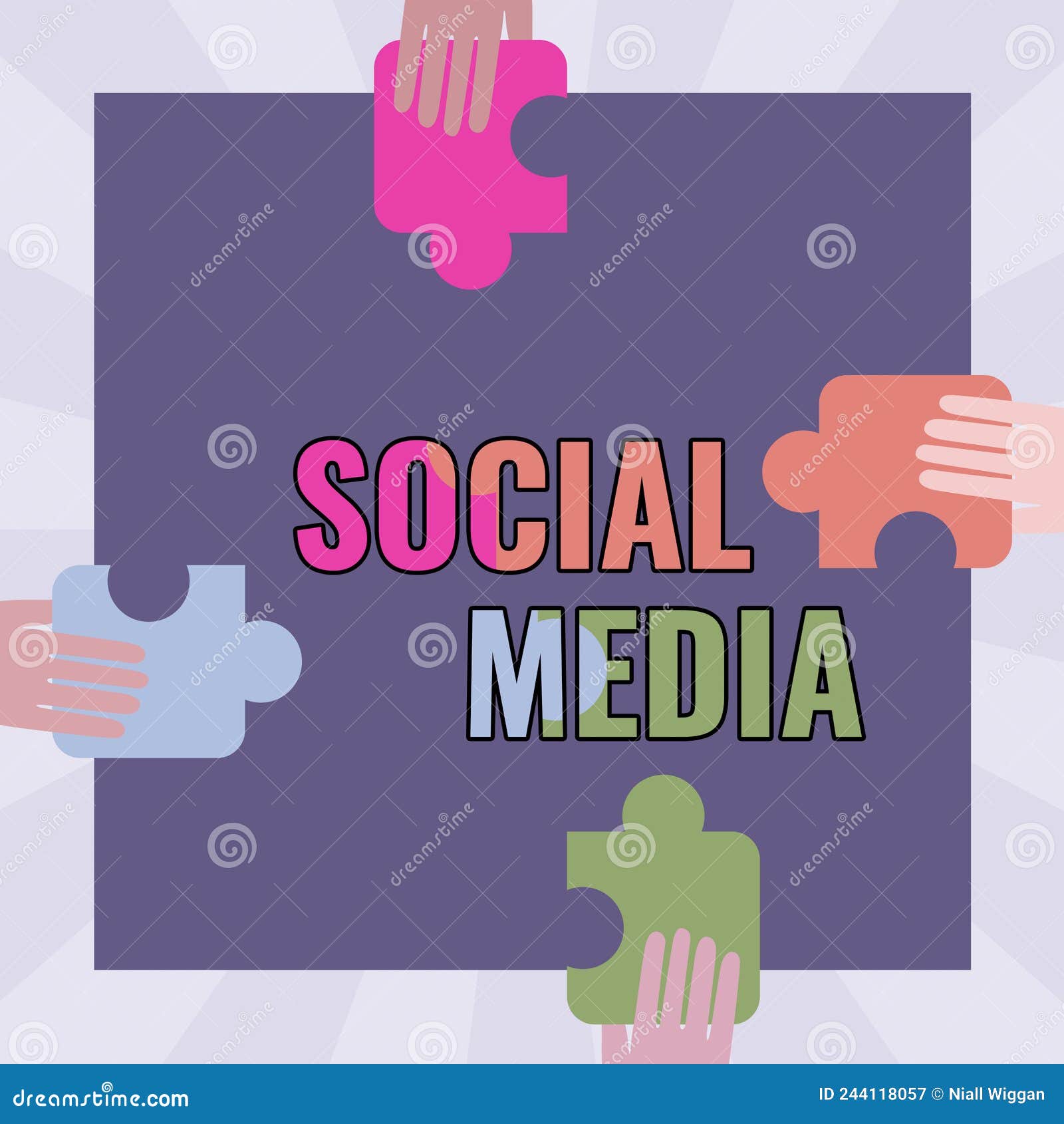Sign Displaying Social Media. Word for Websites and Applications Enable ...