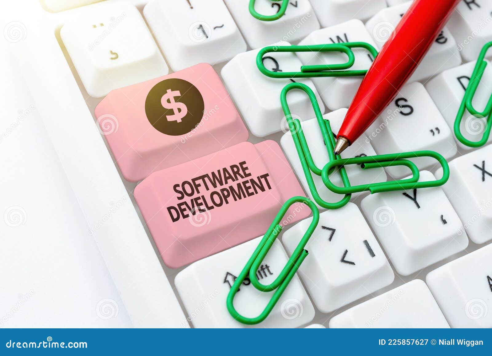 Text Caption Presenting Software Development. Business Approach ...