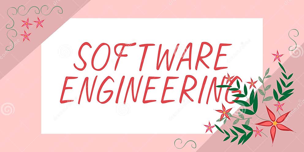 Sign Displaying Software Engineering. Word Written on Program ...