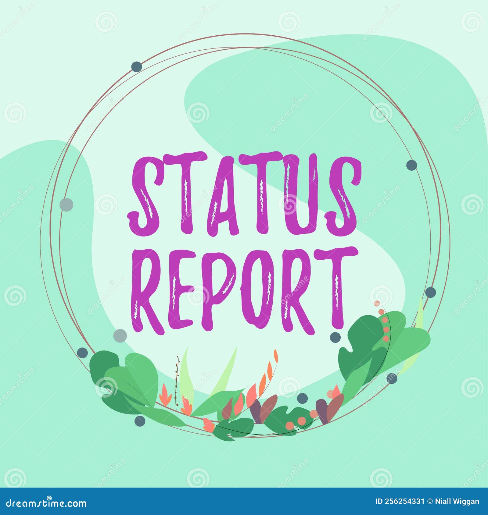 Sign Displaying Status Report. Business Showcase Update Summary of ...