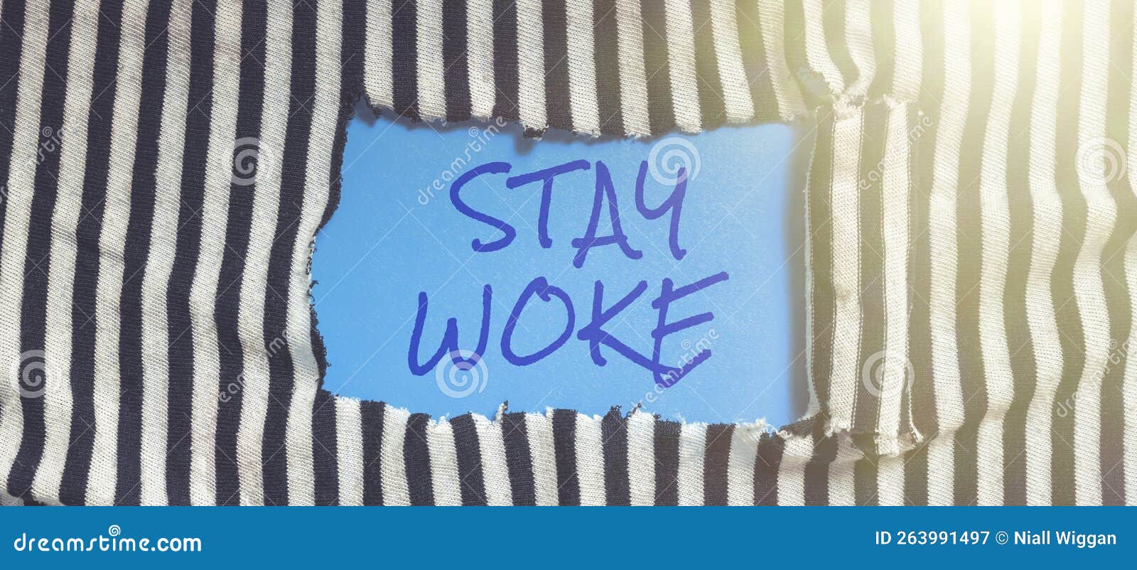 Sign Displaying Stay Woke. Word for Being Aware of Your Surroundings ...