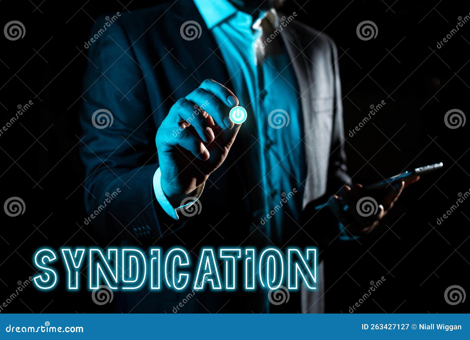 Sign Displaying Syndication. Concept Meaning the Transfer of Something ...
