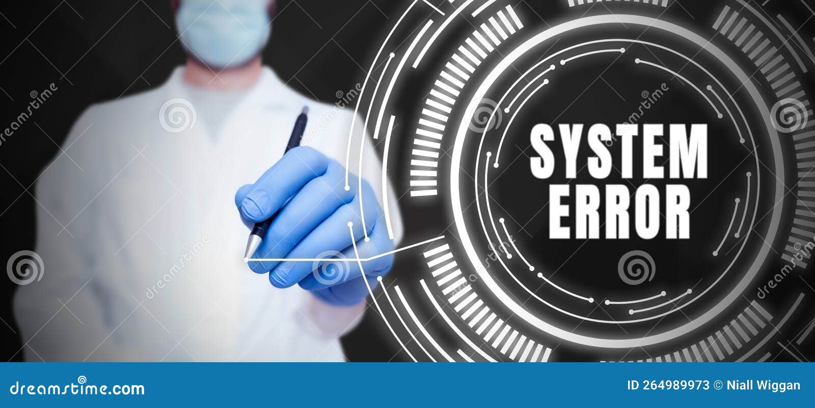 Hand Writing Sign System Error. Business Showcase Technological Failure ...