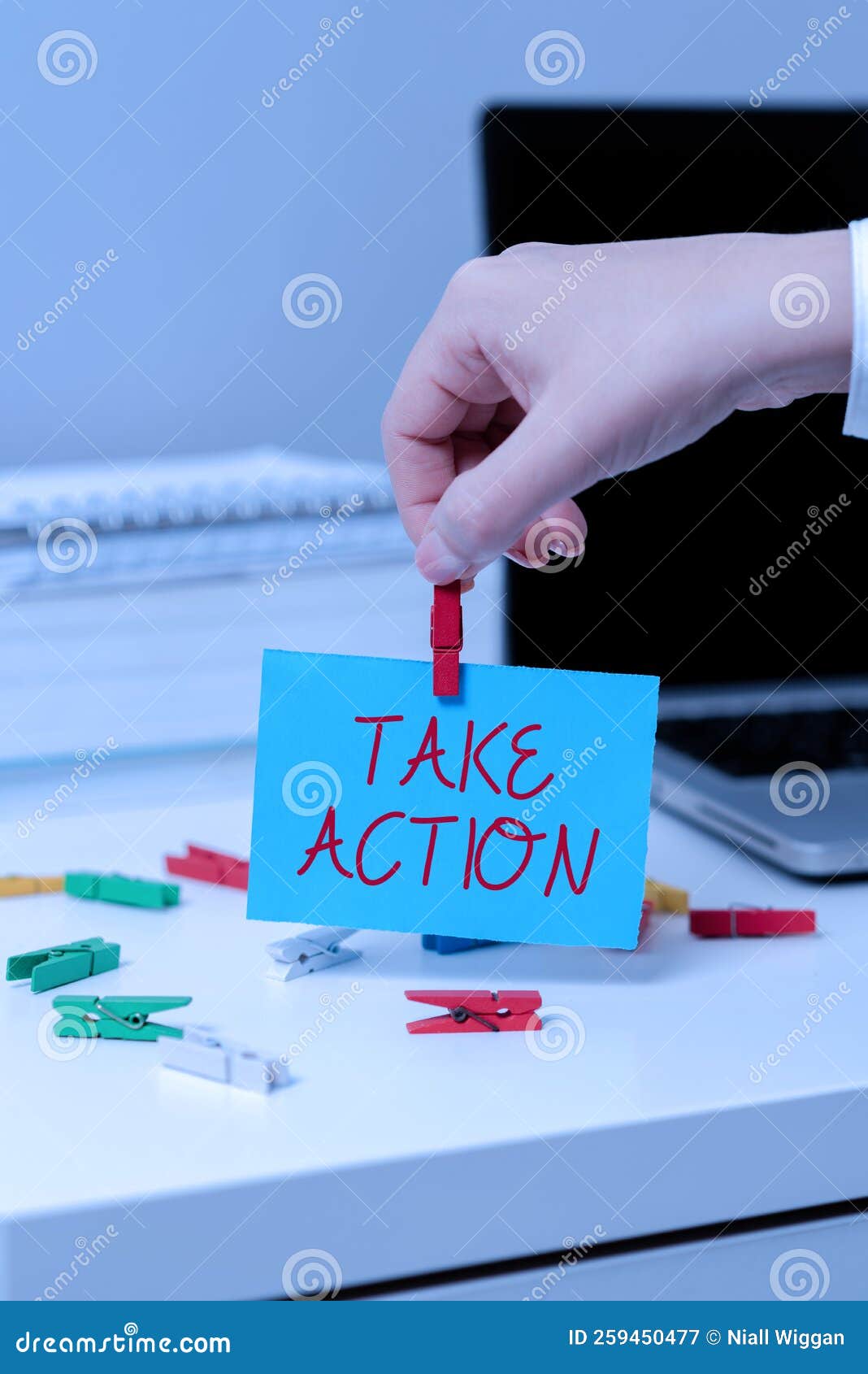 Sign Displaying Take Action. Business Idea Positive Act of Making a ...