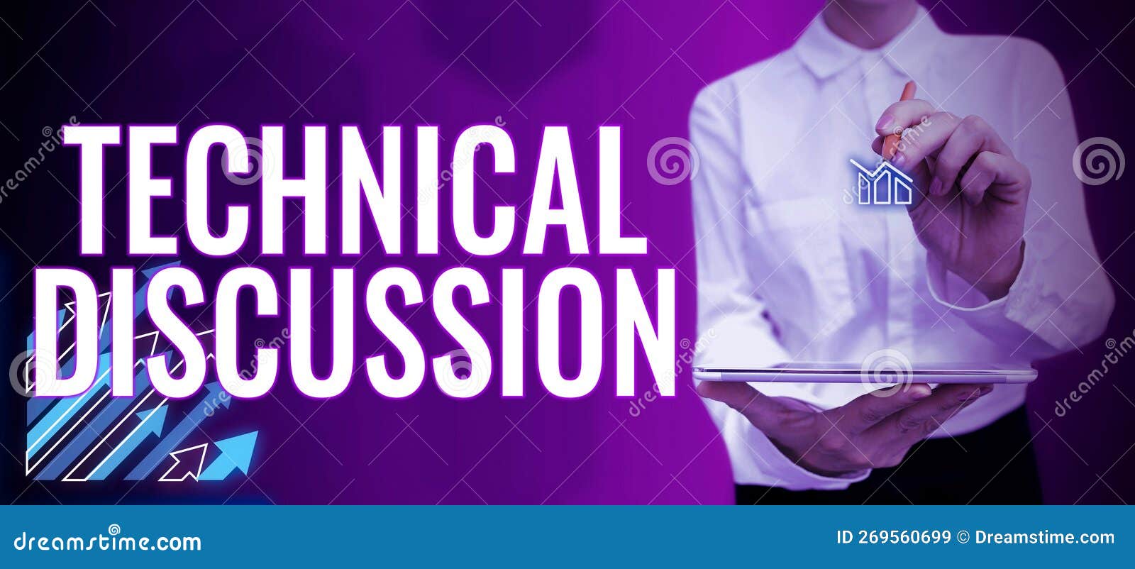 Sign Displaying Technical Discussion. Business Showcase Conversation or ...