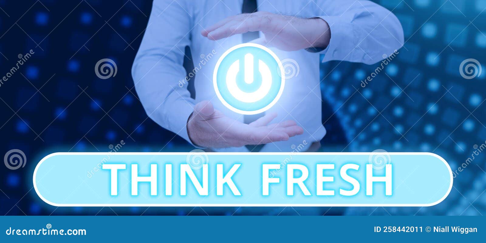 Sign Displaying Think Fresh. Business Approach a New Perspective of ...