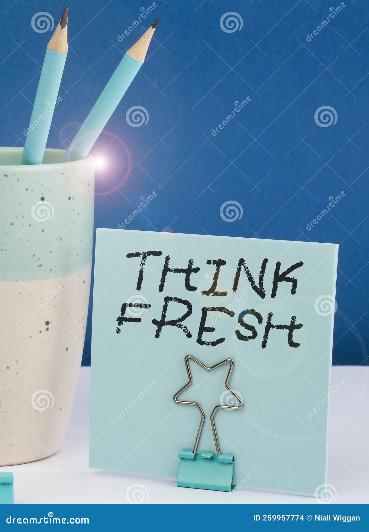 Sign Displaying Think Fresh. Internet Concept a New Perspective of ...