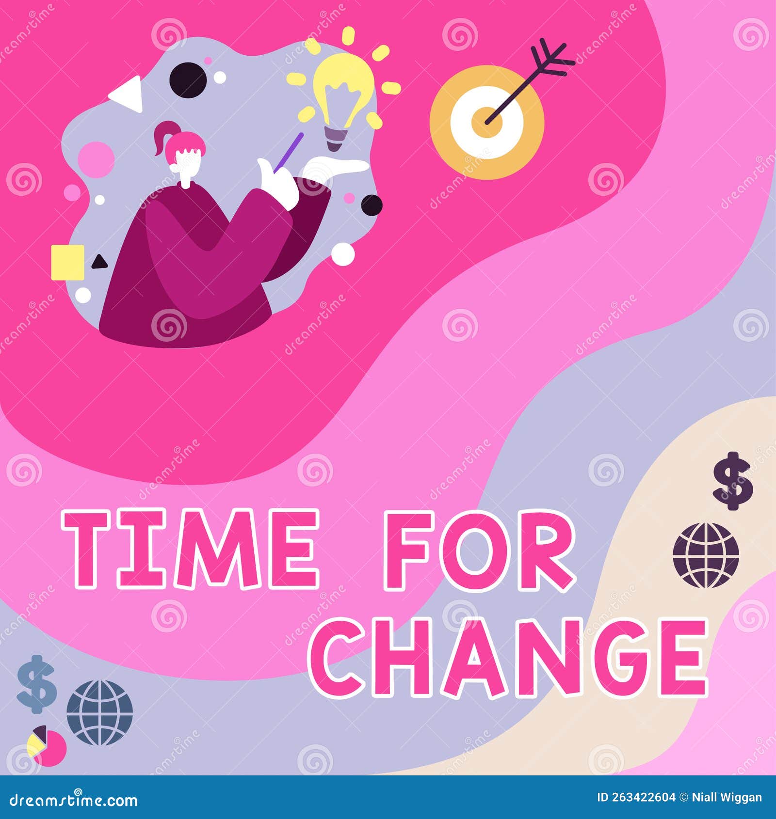 Hand Writing Sign Time for Change. Business Idea Transition Grow ...